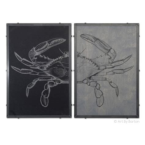 Grey Crab Diptych Art By Barton Diptych Art Diptych Etsy Wall Art