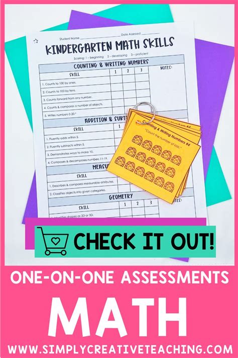 Kindergarten Math Assessment Checklist One On One Math Assessment