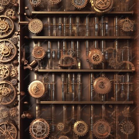 Steampunk Abacus Gears Pipes And Steam Premium Ai Generated Image