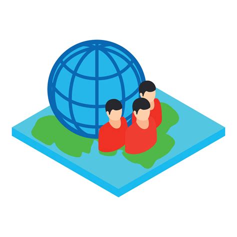 Global Community Icon Isometric Style 15657532 Vector Art At Vecteezy