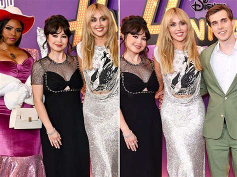 Hannah Montana 20th Anniversary Special Miley Cyrus Poses With Old