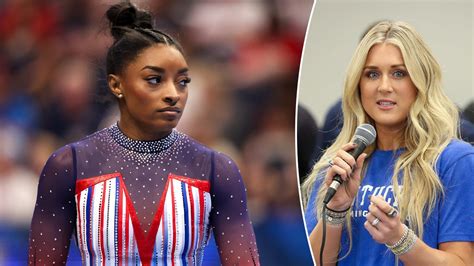 Simone Biles Riley Gaines Feud Draws Reaction From Ex Nascar Star Fox