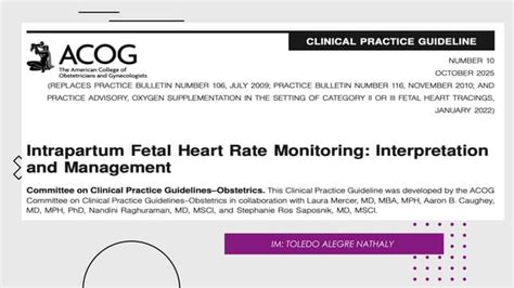 Actualización 2025 Guía Acog En Monitorización Fetal Intrapartopdf