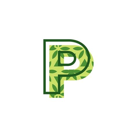 Premium Vector Simple And Modern Letter P Natural Leaf Pattern Logo