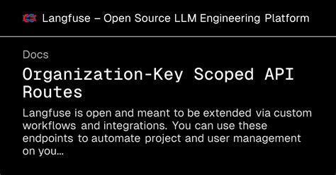 Organization Key Scoped Api Routes Langfuse