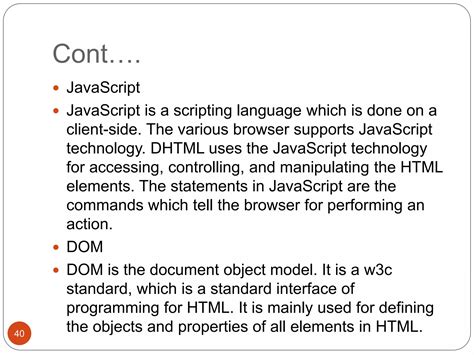 Html And Dhtml Pptx