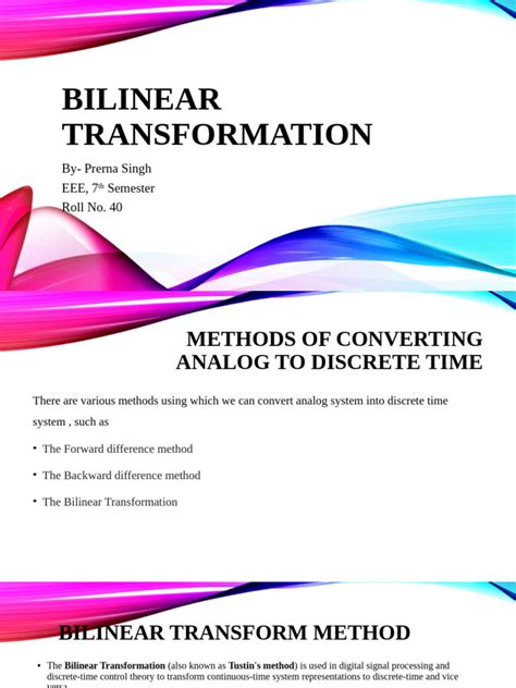 Bilinear Transformation Pdf Computer Engineering Mathematical Objects