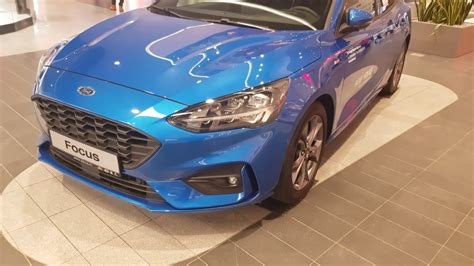 New 4k Ford Focus Iv St Line New Desert Island Blue Review Youtube