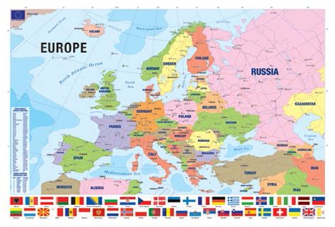 Modern Map Of Europe Giclee Photo On Arch Paper At Eurographics