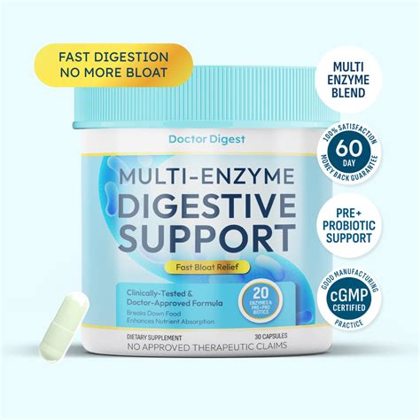 Doctor Digest Multi Enzyme Digestive Support Digestive Enzyme Capsules