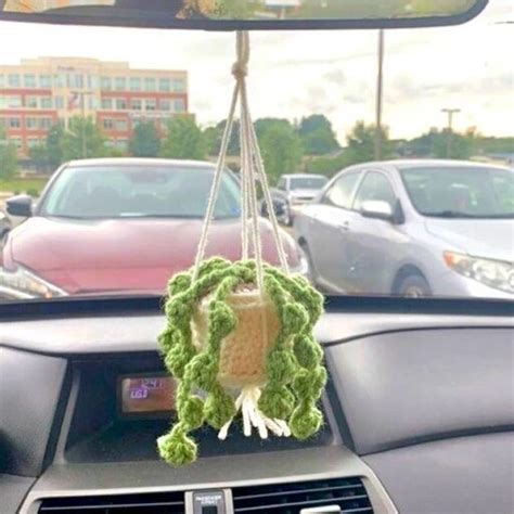 خرید و قیمت گل آویز ماشین بافت گلدان گل غوره ای یا آویزان ترب