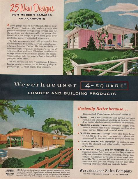 1958 Copy 9 Vintage House Plans Modern Garage Carport