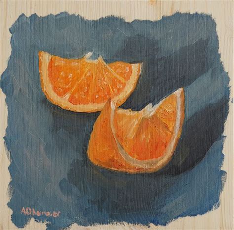 Orange Slices Art Painting Ölgemälde Gemälde