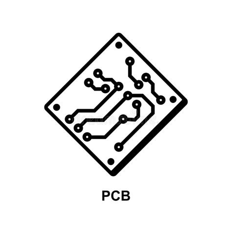 Pcb Iconthe Black Pub Symbol Isolated On Background Vector