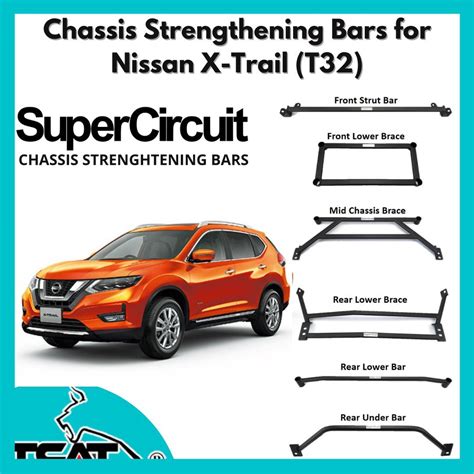 Nissan Xtrail T32 Supercircuit Chassis Strengthening Bars Complete Set
