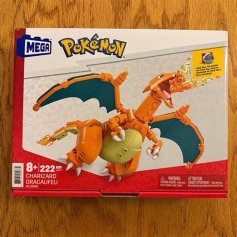 Lego Toys Mega Construx Pokemon Charizard 222 Pc Building Block Set