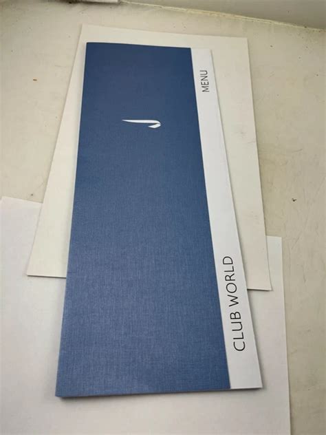 British Airways Club World Business Class Menu October 2021 Ba194 Iah