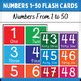 Numbers 1 50 Printable Numbers From 1 To 50 Flash Cards By Bazlearning