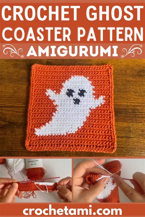 Learn To Crochet A Little Ghost Coaster For Halloween Décor Crochet Ami