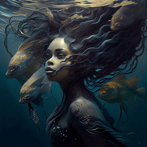 246 Free Black Mermaid Fantasy Art Images Print Use Share