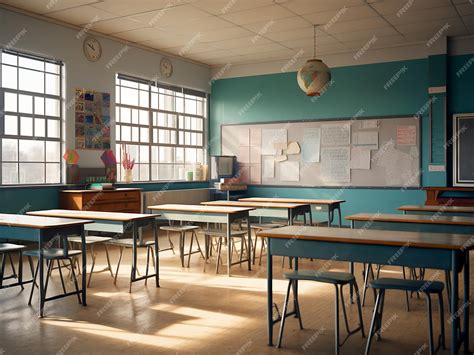 Premium Photo Contemporary Interior In A Loft Class Room Ai Generation