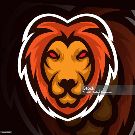 Logo Singa Templat Logo Kepala Singa Logo Esport Ilustrasi Stok Unduh
