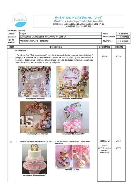 Proforma 15 Años Margot Pdf