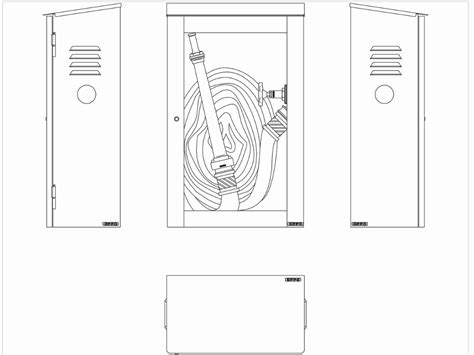 Drawing Fire Extinguisher Cad Block Download Hydrant Fire Extinguisher