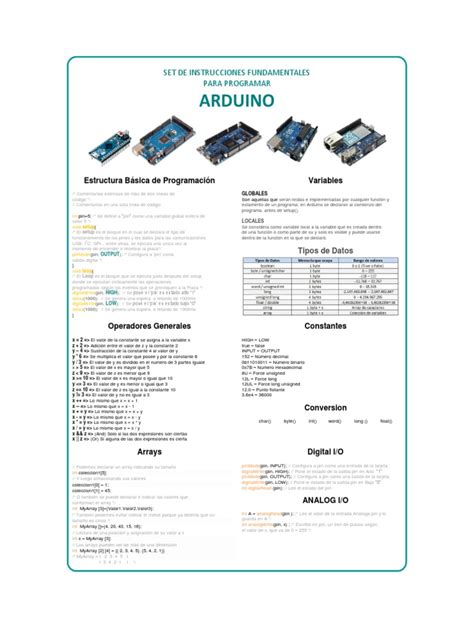 Set Arduino Pdf Arduino Programación De Computadoras