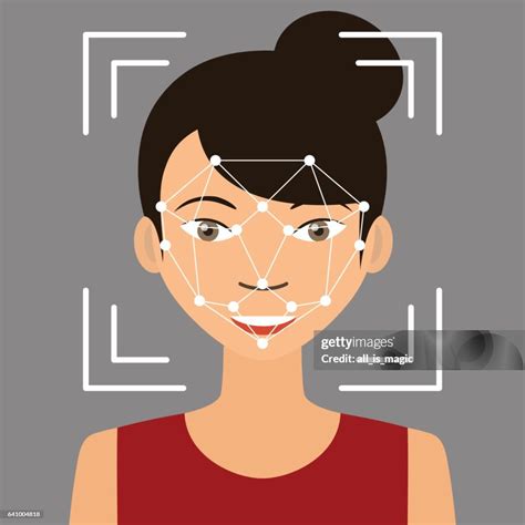 Biometrical Identification Face Recognition High Res Vector Graphic