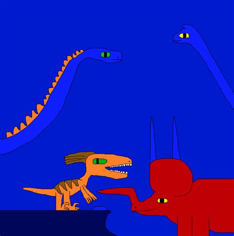 Einiosaurus And Deinonychus By Gojirafan1994 On Deviantart