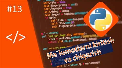 Python Malumotlarni Kiritish Va Chiqarish I 2 Bolim 4 Dars Youtube