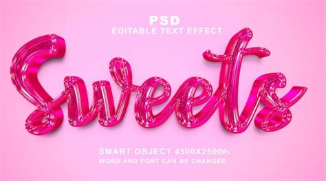 Premium Psd Sweets 3d Editable Photoshop Text Effect Style
