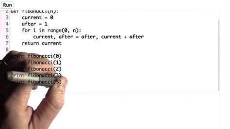 Faster Fibonacci Solution Intro To Computer Science Youtube