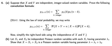 Solved 6 A Suppose That X And Y Are Independent
