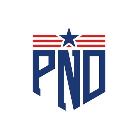 Premium Vector Patriotic Pnd Logo With Star And American Flag Straps