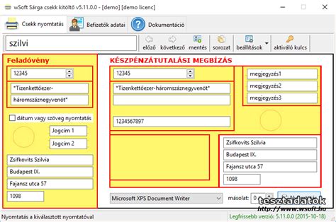 Sárga Csekk Kitöltő Program Wsoft Hu