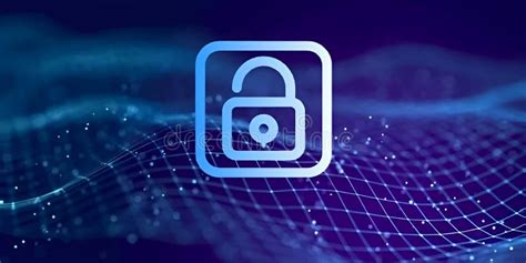 Cyber Security Digital Lock Data Protection Technology Stock Illustration Illustration Of