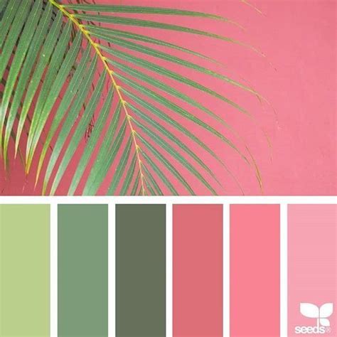 Pink And Green Colour Palette Color Palette Design Room Color