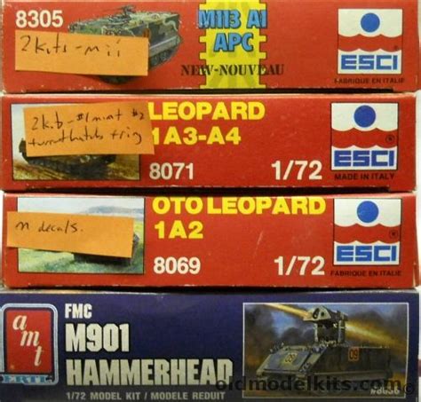 Hasegawa 1 72 Two M113 A1 Apc Two Leopard A3 A4 Oto Leopard 1a2 Amt M901 Hammerhead 8305
