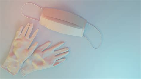 3d 렌더링 배경 의료 클리닉 실험실 제약 회사 의료용 장갑 및 마스크 의료 테마에 대한 디자인을 만들기 위한 개념 배경 3차원 형태에 대한 스톡 사진 및 기타 이미지