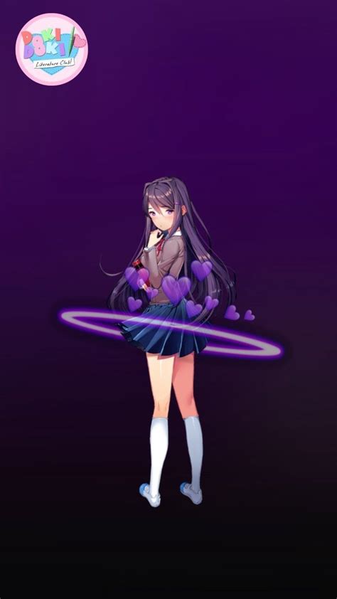Cute Yuri Iphone Wallpaper Literature Club Komi San Literature