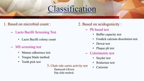 Caries Activity Test Caries Predictioncaries Susceptibility And