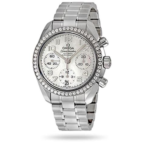 Omega Speedmaster Diamond Bezel Automatic Chronograph Ladies Watch 324