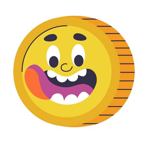 Funny Coin Character With Greedy Facial Expression 17549538 Vector Art