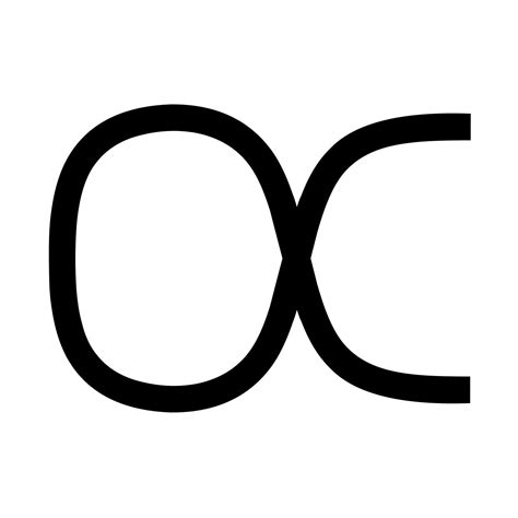 Proportionality Sign Vector Icon Reverse Physics Symbol On White