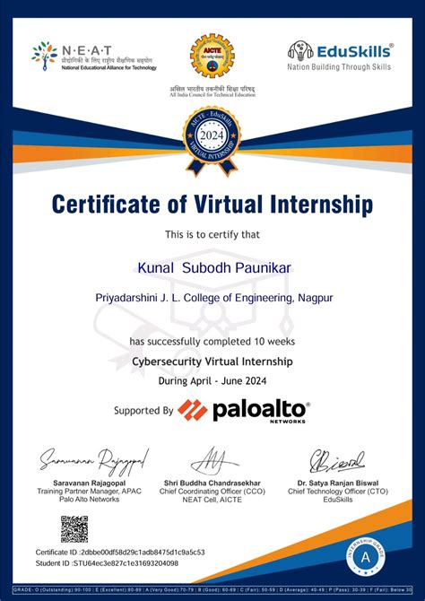 kunal paunikar on linkedin cybersecurity internship paloaltonetworks aicte careergrowth…