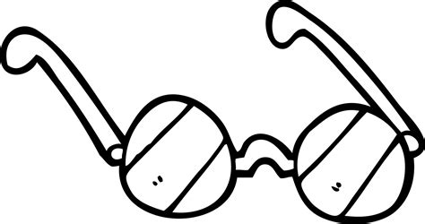 Line Drawing Cartoon Glass Spectacles 12153781 Vector Art At Vecteezy
