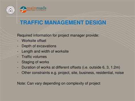PPT Traffic Management At Roadworks PowerPoint Presentation Free Download ID