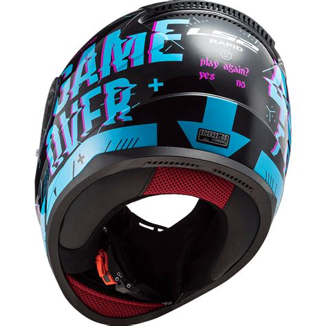 Мотошолом Ls2 Ff353 Rapid Player Black Sky Blue купити у мотосалоні